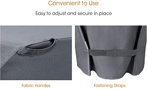 Unicook 60 Inch Grey Grill Cover and 32 Inch Round Fire Pit Cover Bundle