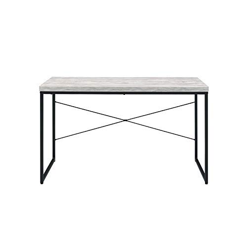 M MAJOR - Q Antique White & Black Buller Reversible Home Office Work Desk, White and Black