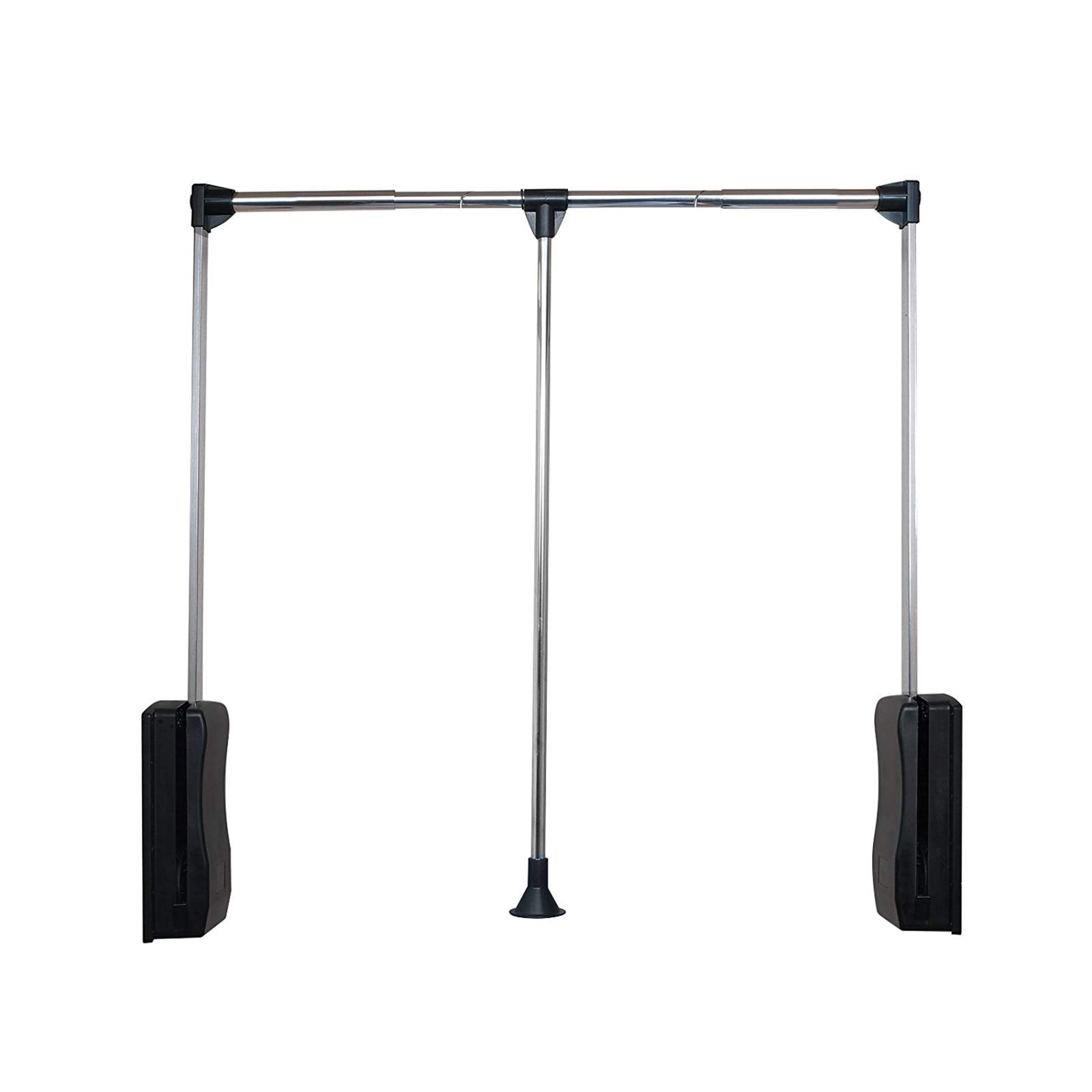 Modket Pull Down Wardrobe Closet Rod Lift Rail Organizer Storage System Closet Hanger Rod for Hanging Clothes Space Saving Aluminum Adjustable (26-35 Inches)