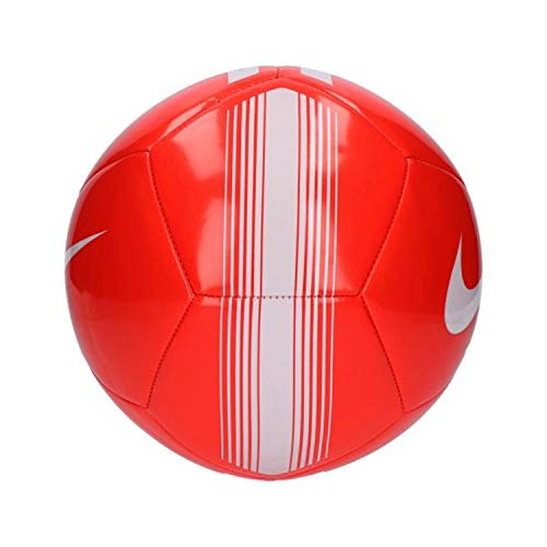 Nike Unisex's Pitch Team Soccer Ball Football Training, Bright Crimson/White, 5
