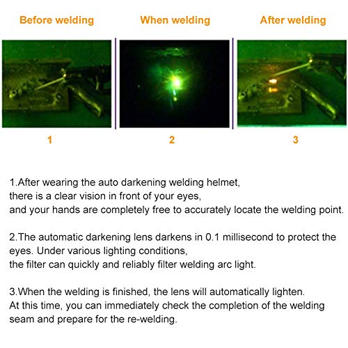 Welding Helmet Solar Auto Darkening Flat Flip Welding Half Helmet Grinding Welder Shield UV Infrared Protection for ARC MMA MAG TIG Plasma Cutting.