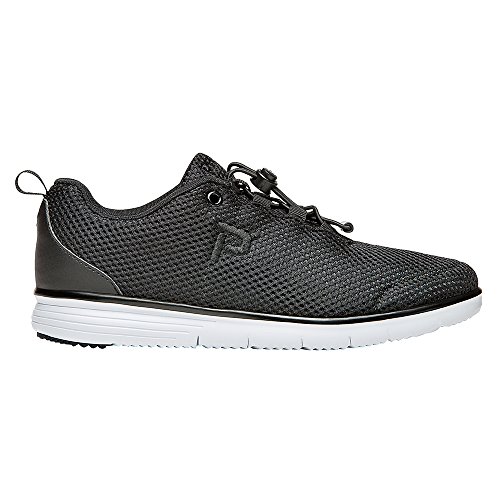 Propét Womens TravelFit Prestige Walking Shoe, Black, 9 Wide US