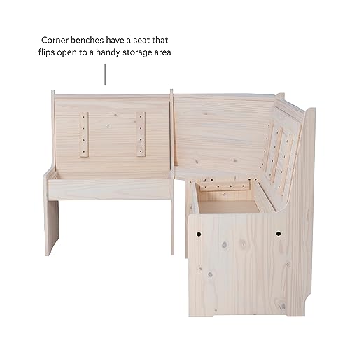 Linon Home Decor Products Antique White Corner Dining Set by Linon Leyton Nook