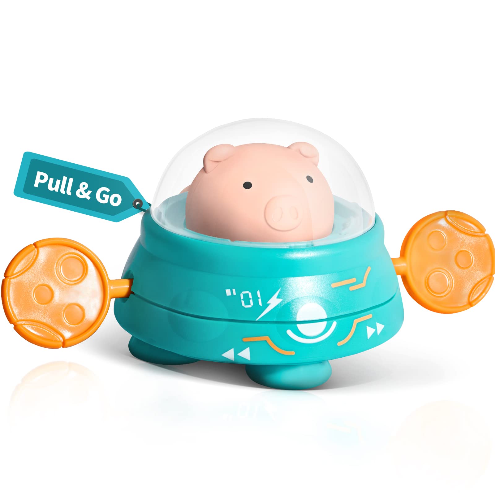 Swimming Baby Bath Toys for Infants 18 months, Baby Wind Up Bath Toys Pull and Go, Pull String Shower Toys for Boys and Girls