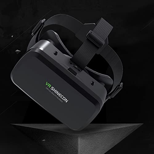Vr Smart Digital Glasses, Imax Giant Screen Cinema Effect 3D Virtual Reality Headworn Game Glasses with Handle Set, 600 Degrees Can Be Adjusted, Compatible with iOS and Android