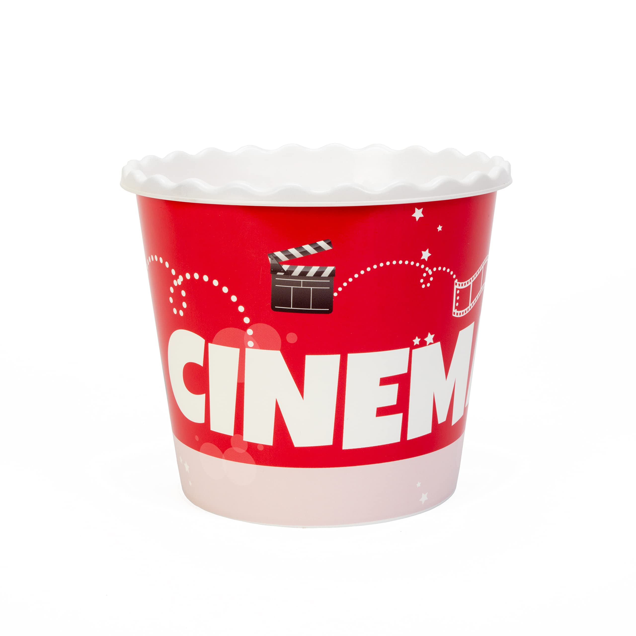 Retro Style Reusable Plastic Popcorn Containers/Popcorn Bowls Set for Movie Theater Night - Washable in The Dishwasher - (BPA Free-4 Pack) (Mix A)