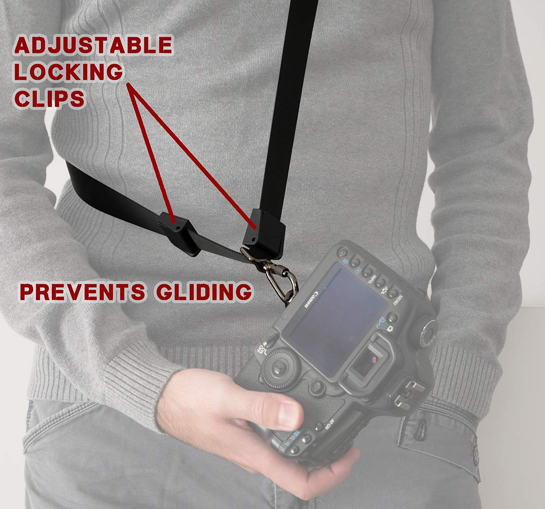 Ocim Camera Strap,Camera Sling Strap with Safety Tether, Adjustable and Comfortable Neck/Shoulder Belt for DSLR/SLR Camera (Compatible With Nikon, Canon, Sony) Universal Belt Women/Men