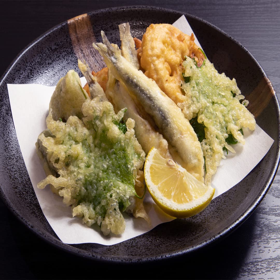 TIKUSAN Japanese Tempura Paper, Oil Absorbing Cooking Paper, 8.6 × 7.8 inch, 100 Sheets, Made in Japan