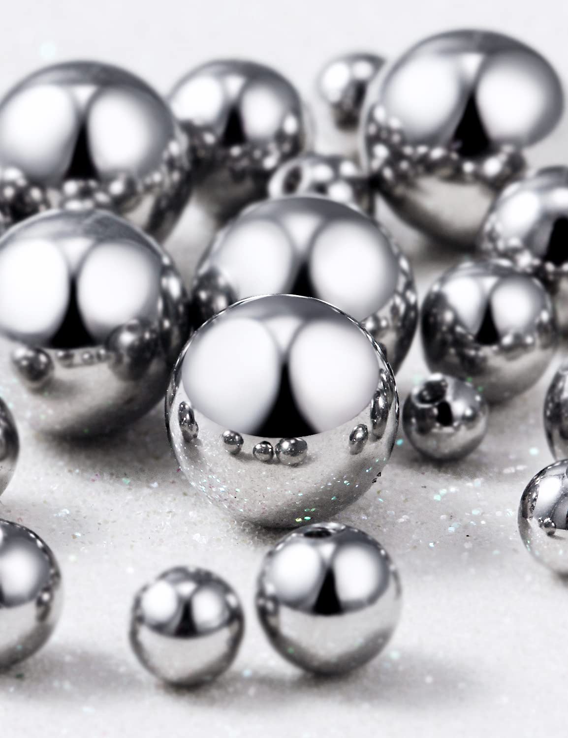 Prjndjw 25Pcs 16G Replacement Balls Externally Threaded Surgical Steel Piercing Balls Industrial Barbell Septum Eyebrow earring Lip Tongue Nipple Belly Button Piercing Rings Parts 3MM 4MM 5MM 6MM 8MM