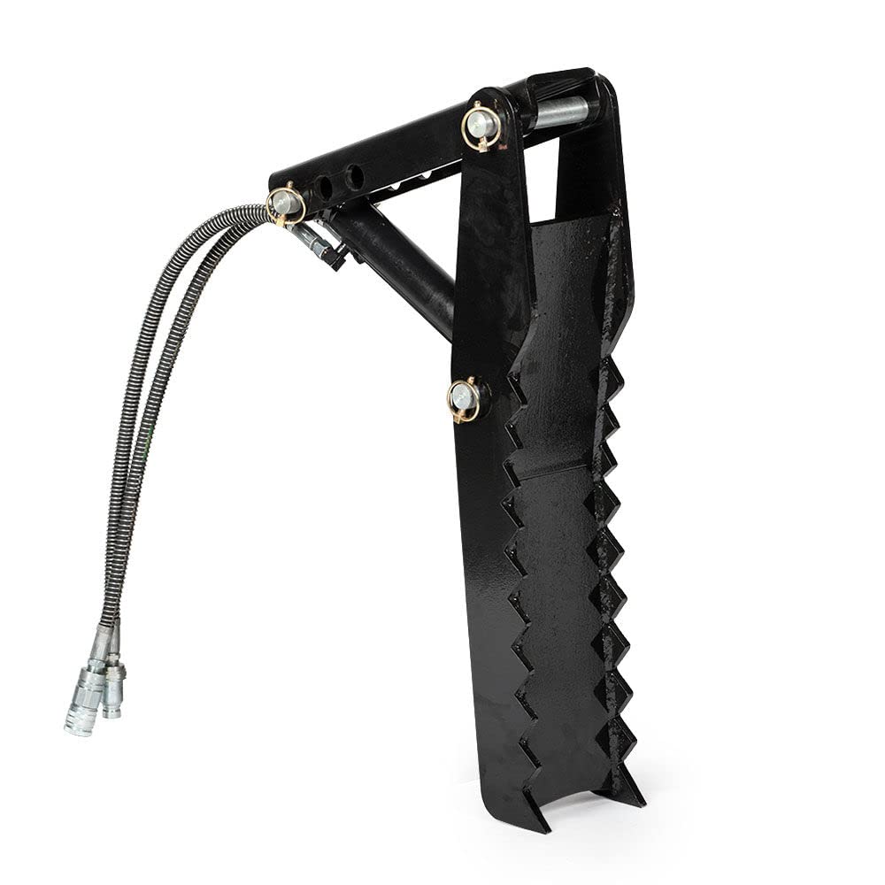 Titan Attachments 36in Hydraulic Backhoe Thumb Excavator Attachment, 1/2in Thickness Heavy-Duty Weld-On Mechanical Thumb with Hydraulic Cylinder