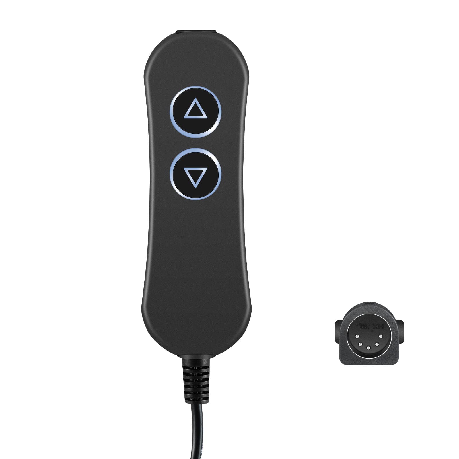 MineCtrl 2 Button 5 Pin Prong Hand Control Handset Remote with USB and Backlight for Lift Chairs Power Recliners