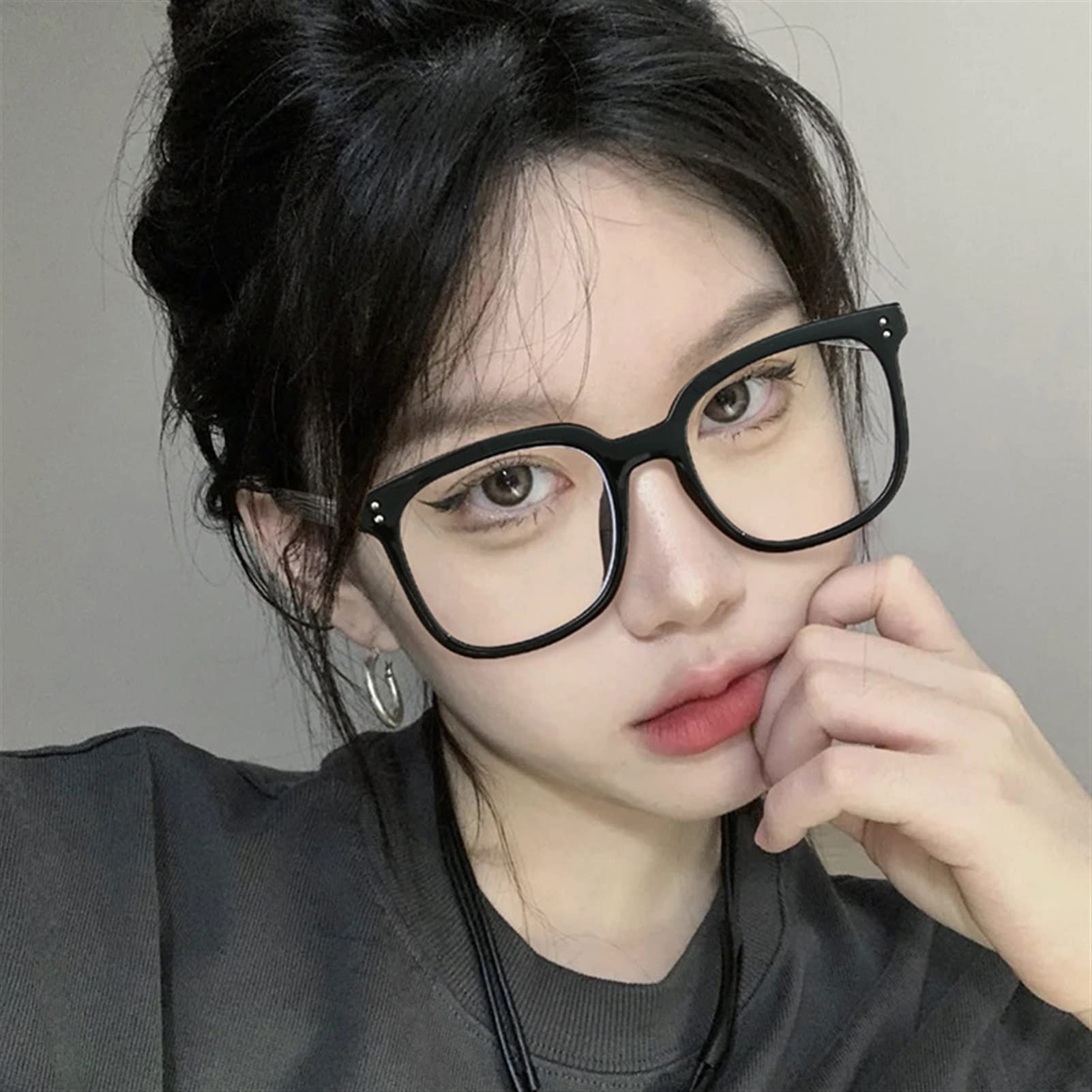Reading Glasses, Black Frame Women Men Glasses, Blue Light Blocking Flat Mirror Glasses, Computer Reading Glasses (Color : Black, Size : +2.5)