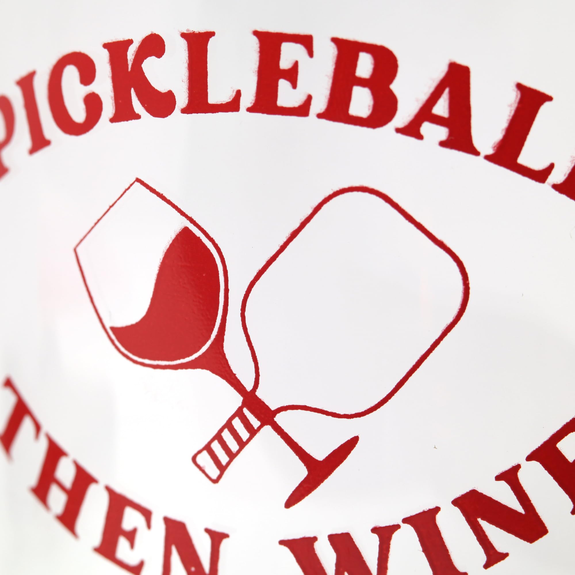 Needzo Pickleball then Wine Unbreakable Plastic Stemless Glasses, Reusable and Shatterproof, 16 Ounces Each (Pack 2)