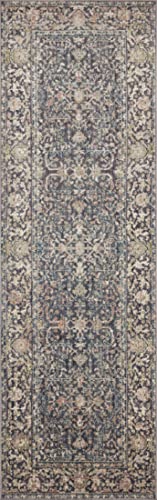 LOLOI Jean Stoffer Bradbury Collection BRU-01 Midnight / Multi 9'-0'' x 12'-0'' Area Rug