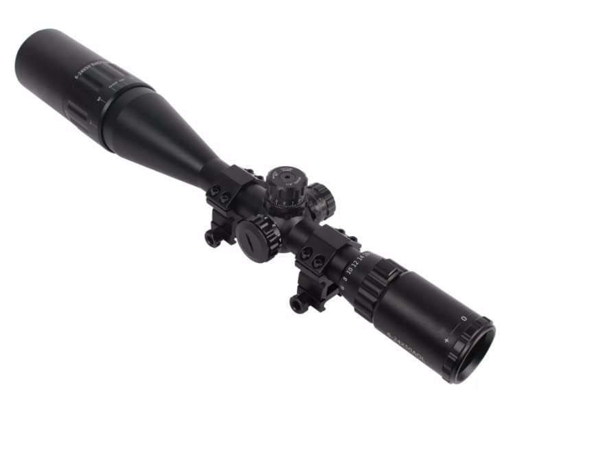 MYMY Premium Quality, 6 24x50mm AOL Scope W Front AO Adjustment. Red/Green mil dot Reticle with Black