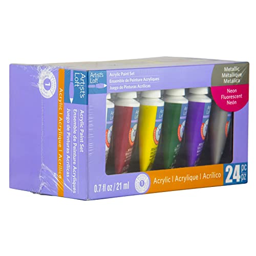 MICHAELS Metallic & Neon Acrylic Paint Set By Artist's Loft™