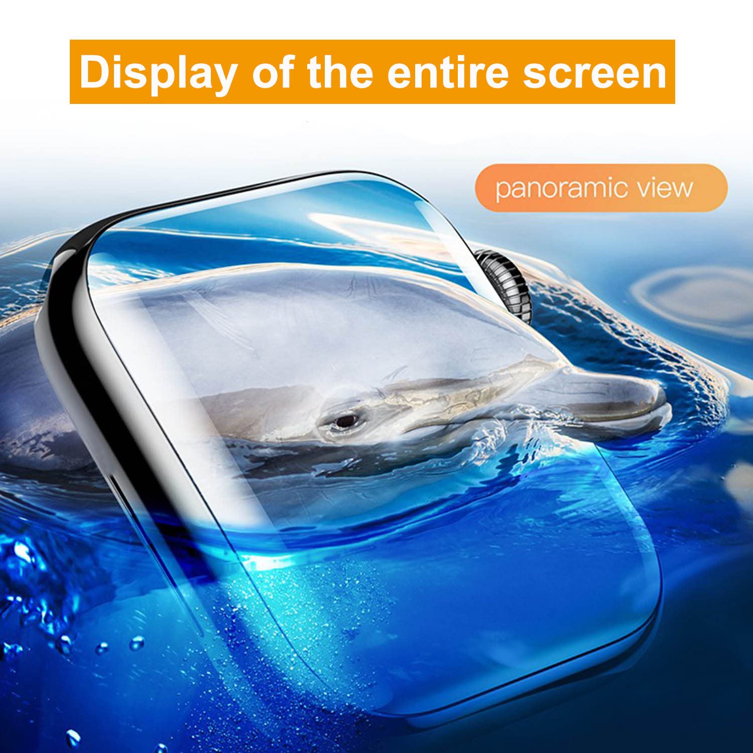 ZPIAR 2 Pack Apple Watch Series 8/7 45mm 41mm Tempered Glass Screen Protector,(New Version) Full Screen Coverage Bubble Free Anti-Scratch Waterproof Ultra HD Film for iWatch 8/7 (45mm Transparent)