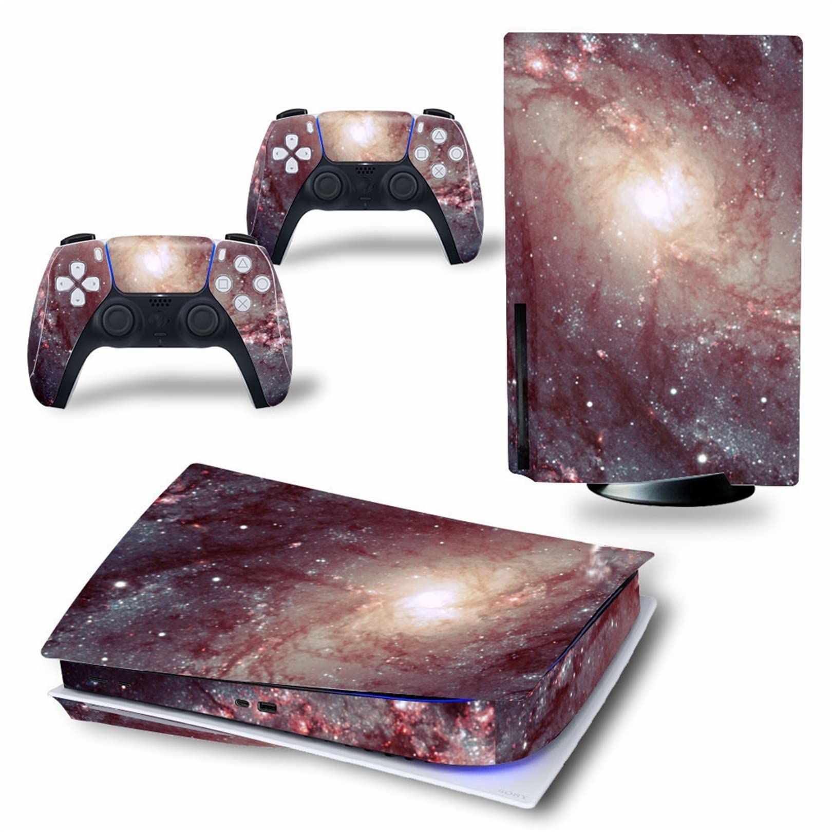 WREXIL LEEWEE for PS5 Skin Disc Edition & Digital Edition Console and Controller Vinyl Cover Skins Wraps Scratch Resistant, Compatible 21089 No Foaming (Size : Digital Edition)