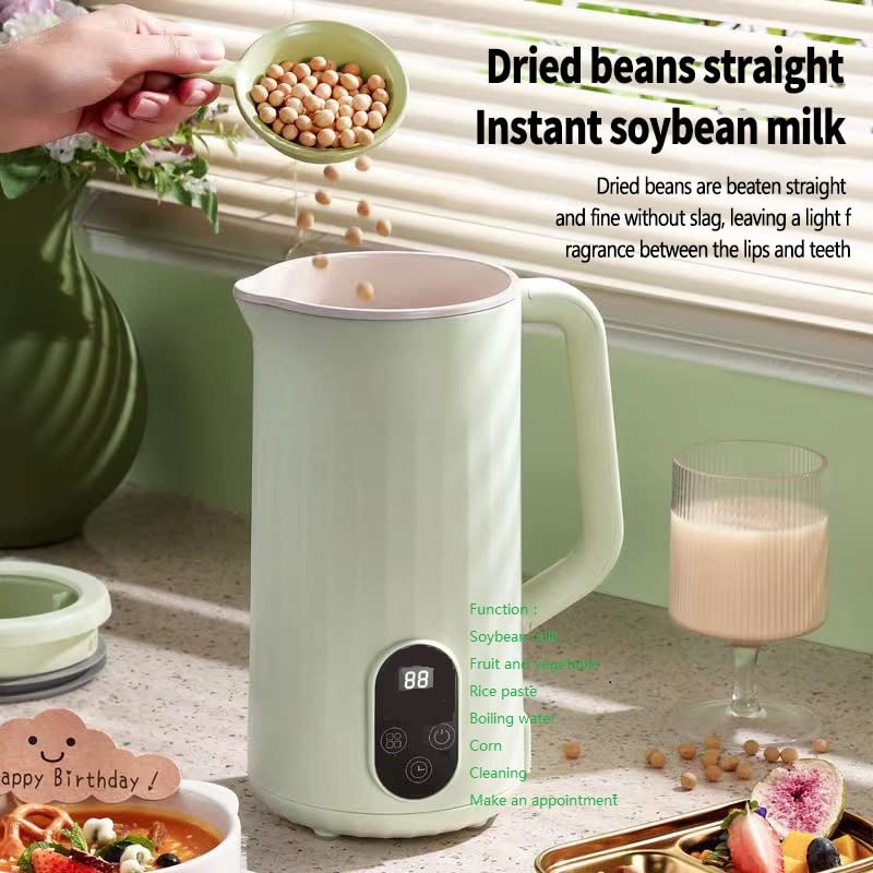 LMFUEN 800ML/27oz Stainless Steel Soy Milk Maker, Multifunctional Food Blender, Automatic Cleaning, Easy to Operate, Non-stick Pan, Large Capacity