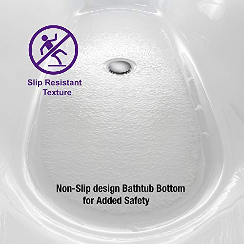 WOODBRIDGE Acrylic Freestanding Bathtub Contemporary Soaking Tub Overflow and Drain, BTA1514-C,White, 59" Chrome