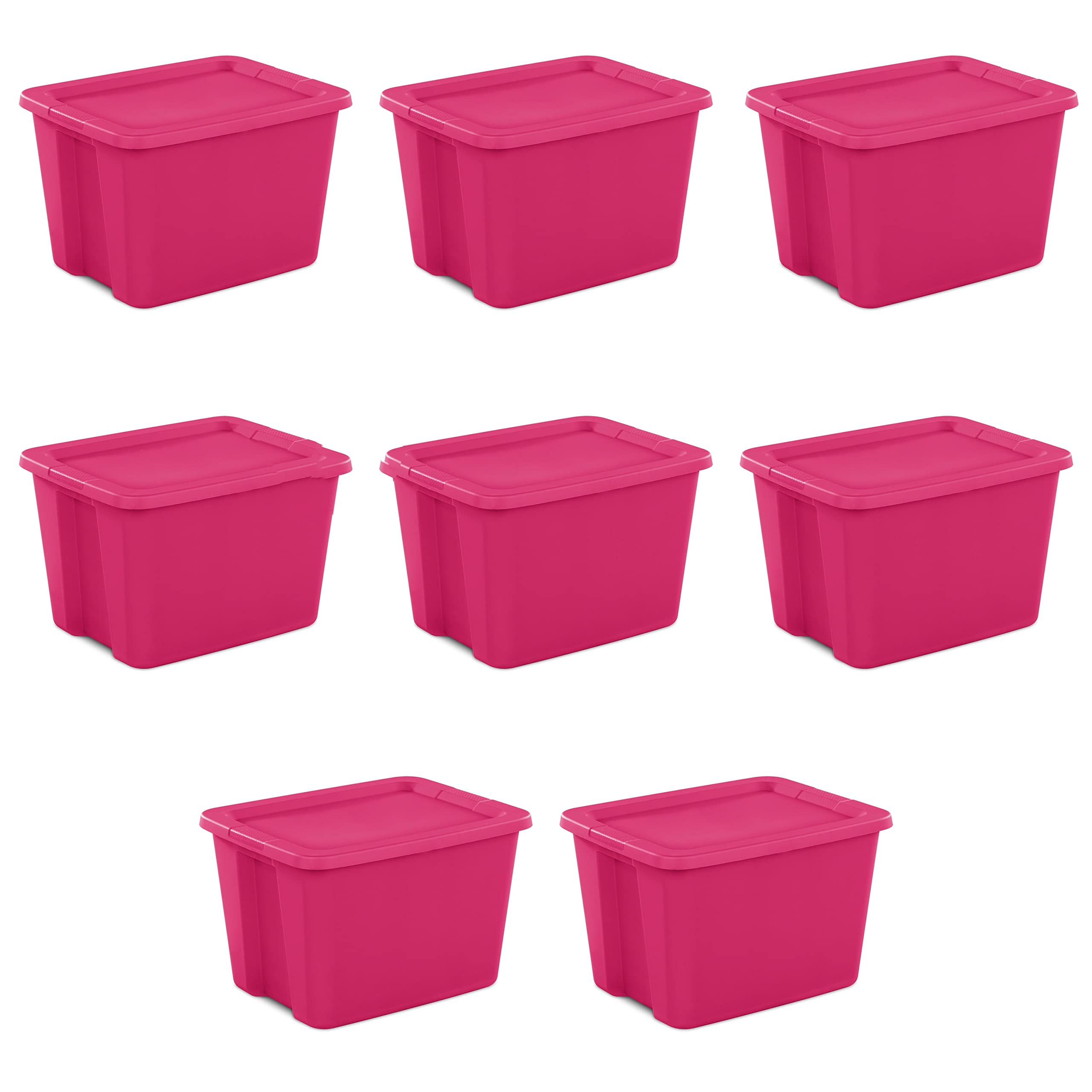 Liphontcta 18 Gallonote Box Plastic, Fuchsia Burst, Set of 8 Storage Garden Earphones