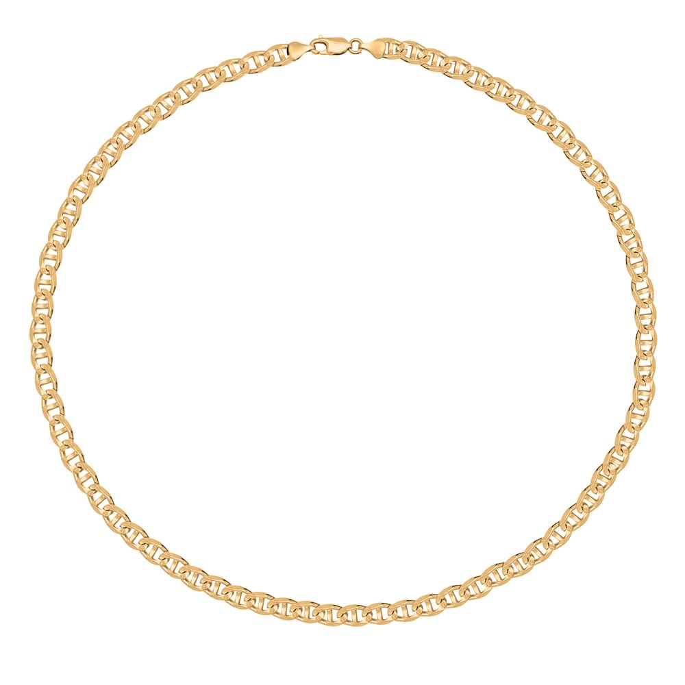 Savlano 14K Solid Gold Italian Chain Anklet for Women Comes With Gift Box - Made in Italy (10, 1.5mm)