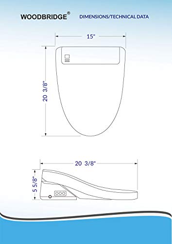 Woodbridge BID01 Smart Toilet Seat, White