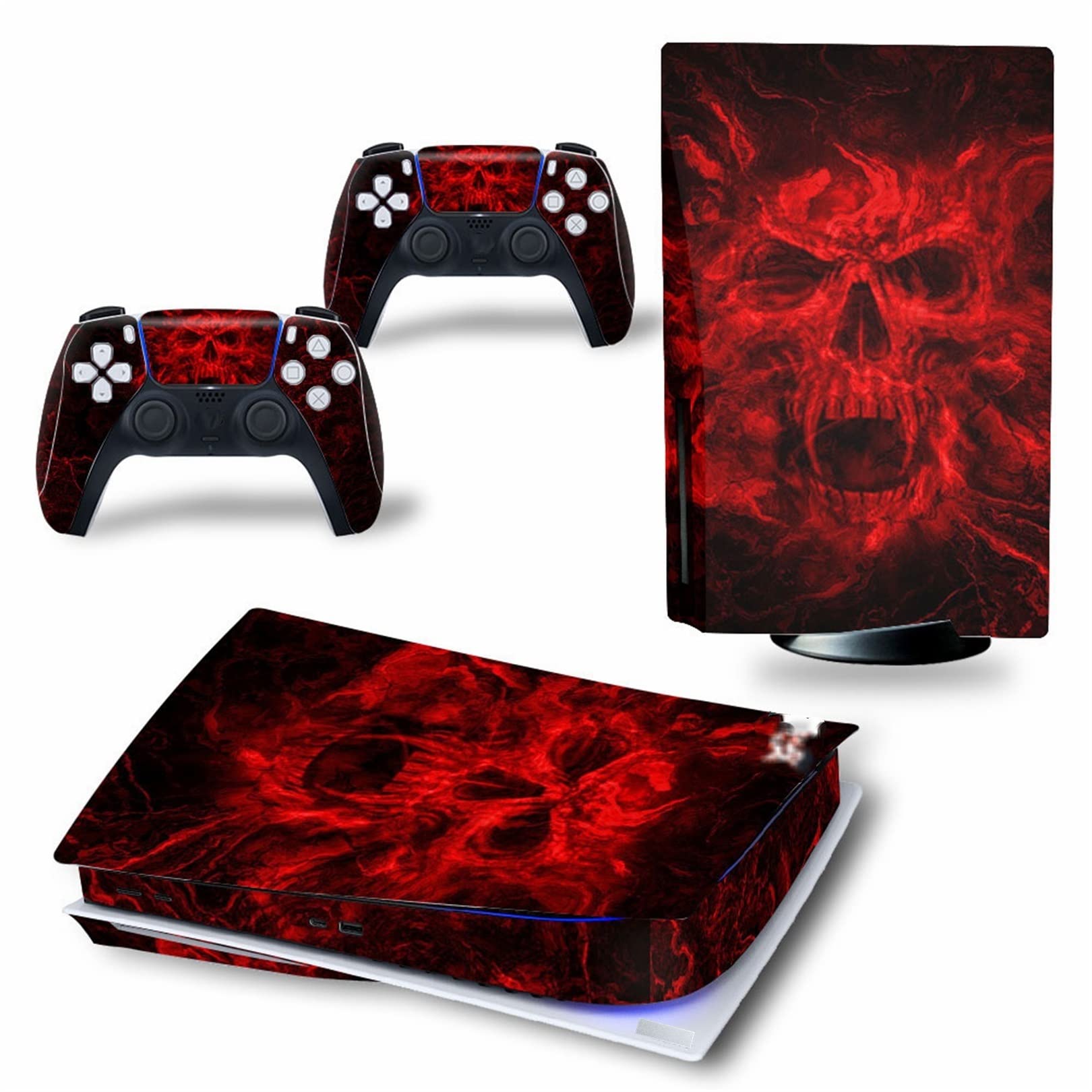 WREXIL LEEWEE for PS5 Skin Disc Edition & Digital Edition Console and Controller Vinyl Cover Skins Wraps Scratch Resistant, Compatible with for PS5 350332 No Foaming (Size : Digital Edition)
