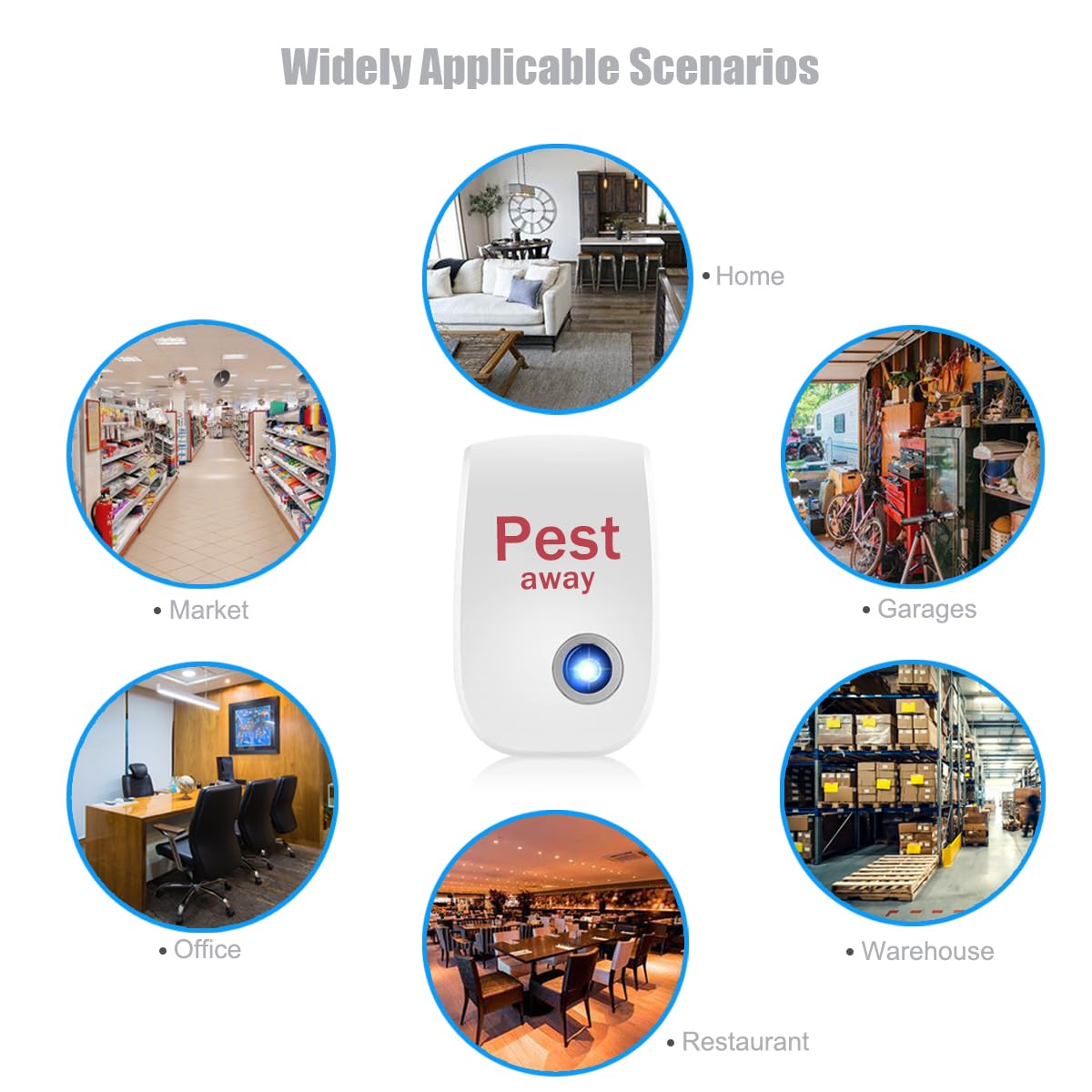 Ultrasonic Bug Repeller 10 Pack Electronic Pest Repellent Plug in Pest Control Spider Repellent for House Mouse Repellent Indoor Ultrasonic Repellent for Roach,Ant,Spider,Rodent