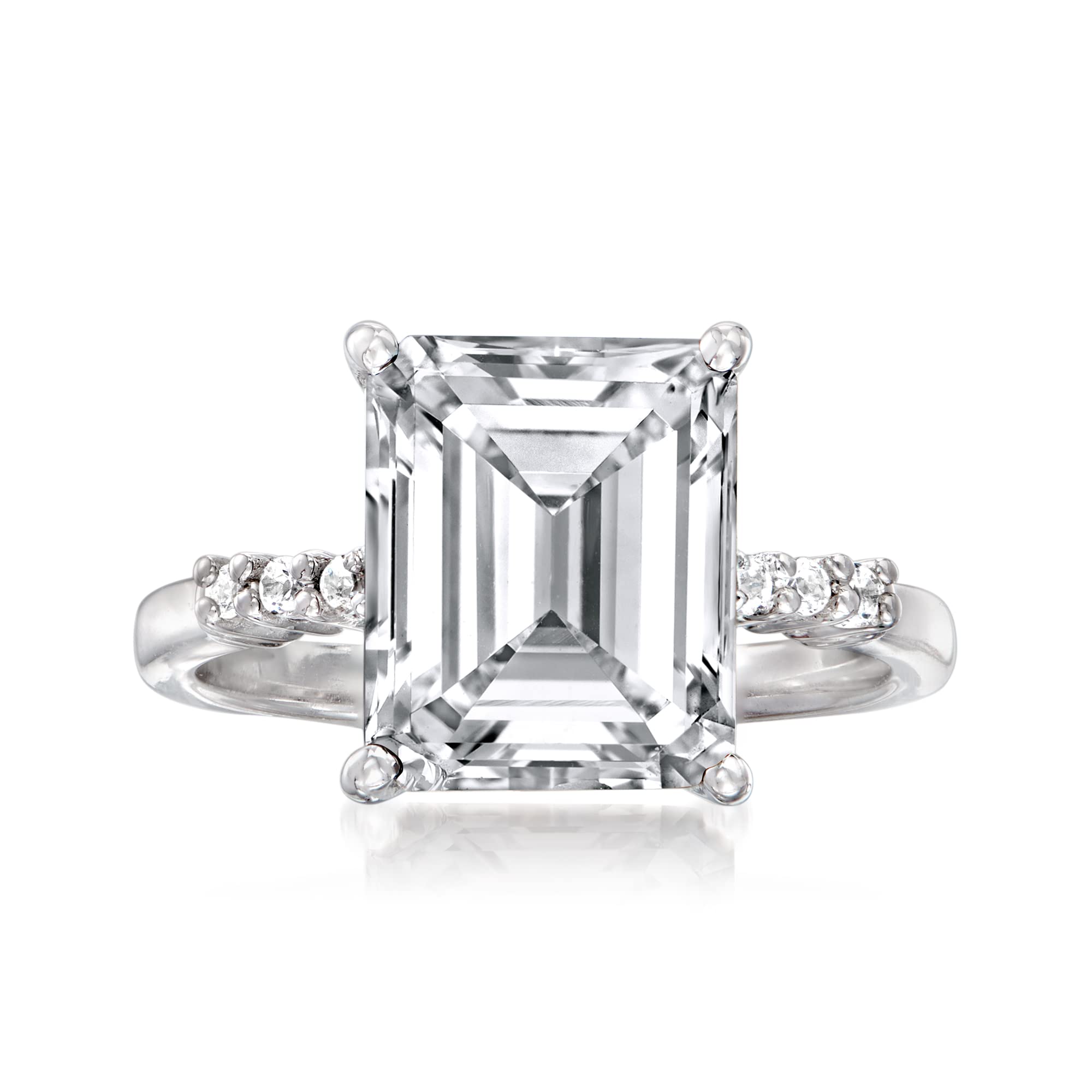 Ross-Simons 5.35 ct. t.w. White Topaz Ring in Sterling Silver. Size 7