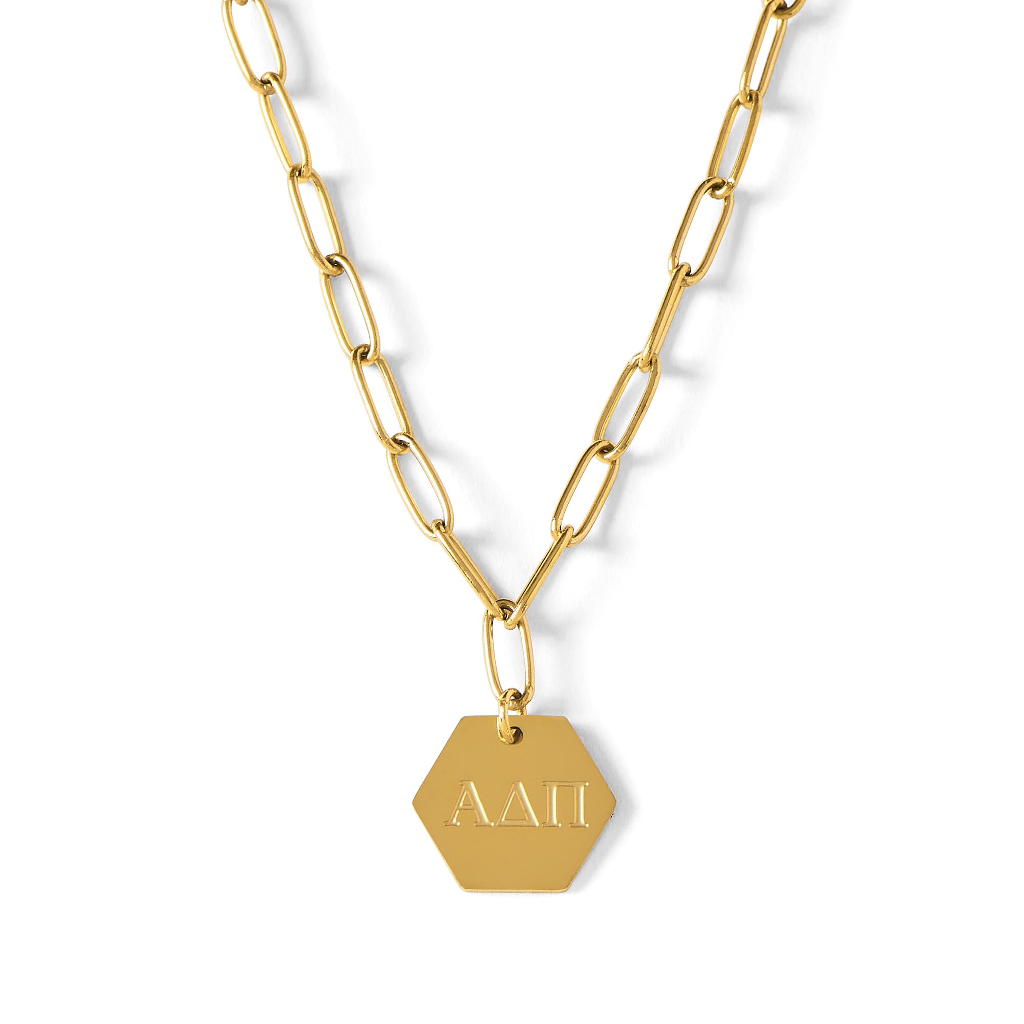 Sorority Shop Gold Plated Alpha Delta Pi Necklace β 18k Long-Lasting Sorority Gifts for Women