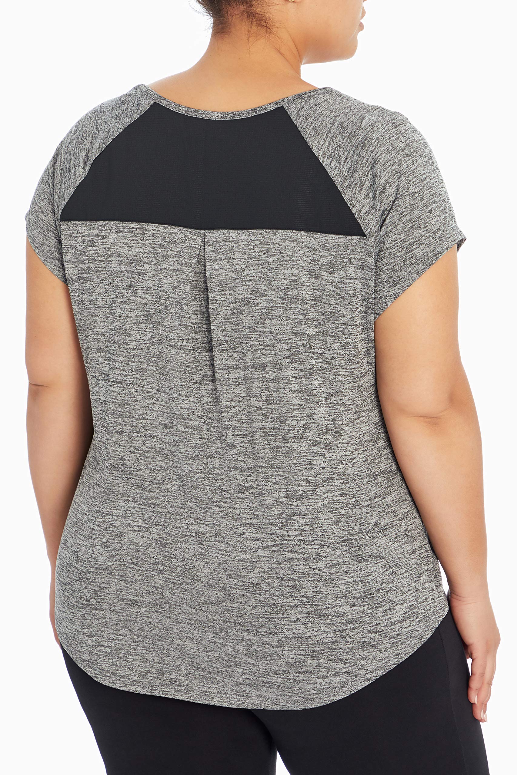 Marika Plus Size Huntington Tee, Heather Black, 1X