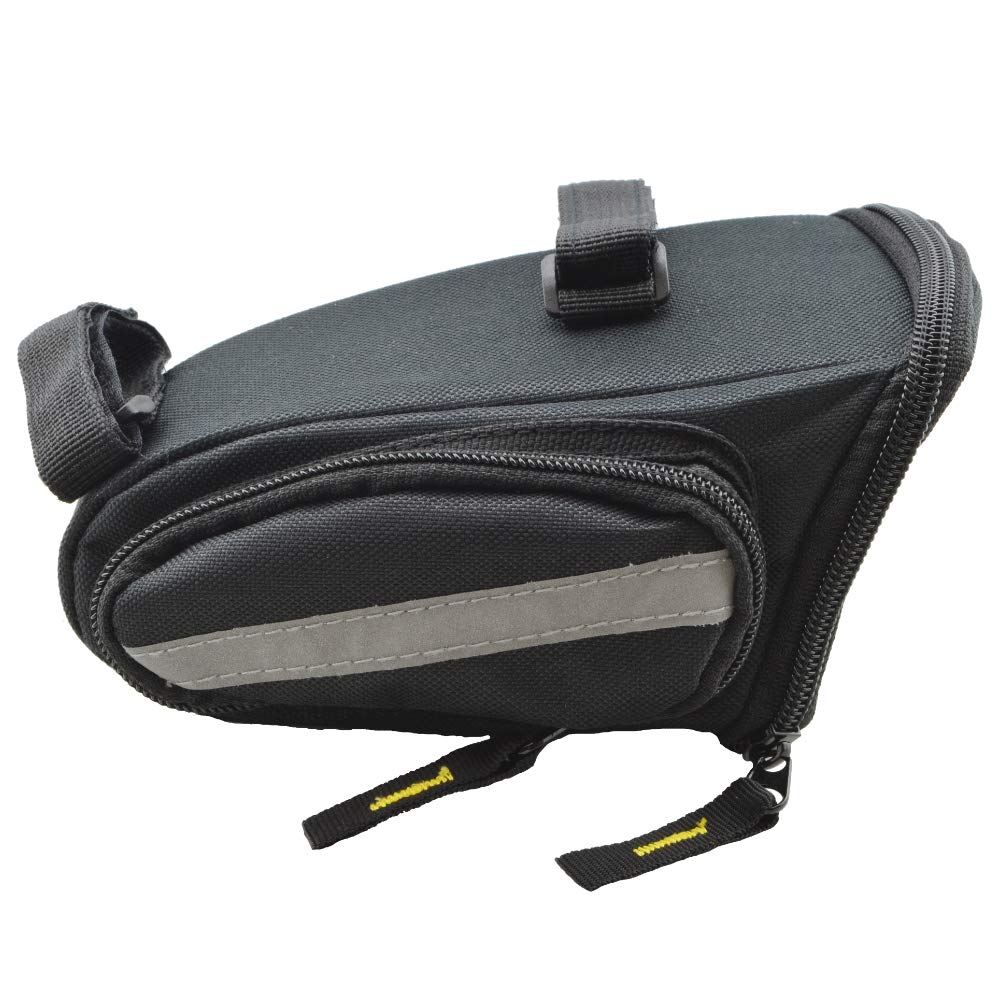 Lumintrail Bicycle Strap-On Bike Saddle Bag, Cycling Seat Bag, Under Seat Pack Medium or Large (Medium)