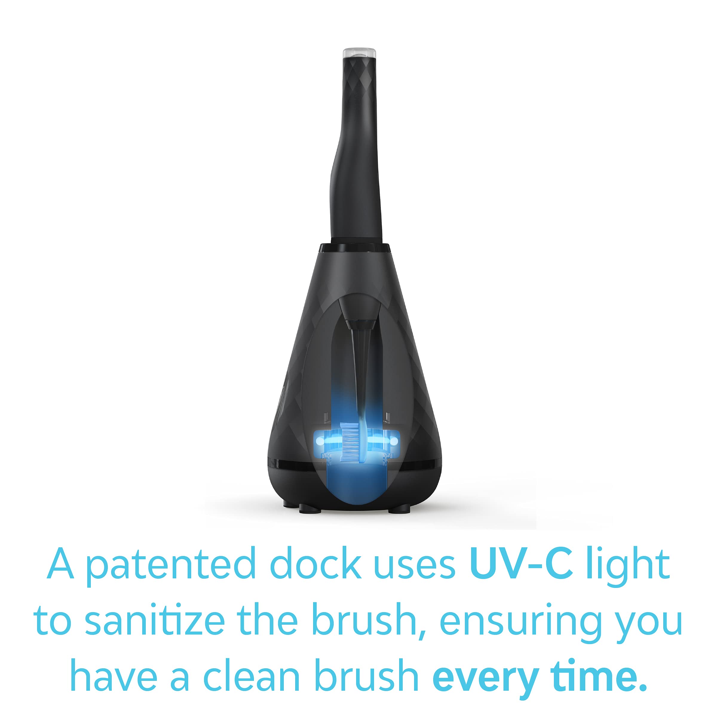 Tao Clean UV Sanitizing Sonic Toothbrush and Cleaning Station, Electric Toothbrush, Dual Speed Setting, Eiffel Tower Gold