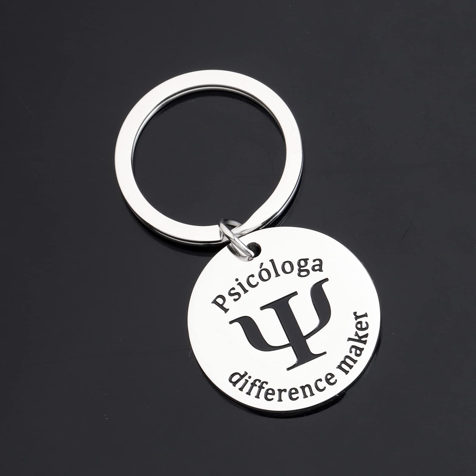 Psychology Keychain Psychologist Gift School Psychologist Jewelry Psych Student Gift Psicóloga Difference Maker Keychain (Psicóloga difference maker)