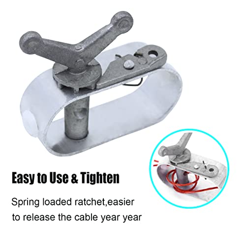 Swimming Pool Cover Winch for Above Ground Swimming Winter Ratchet Rust-Proof Aluminum Replacements Safety Cover, Pool Winch Tightener for Round Rectangular Pool Winter Cover(2pcs)