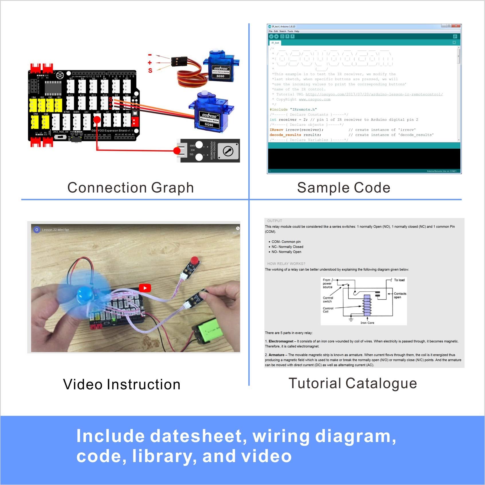 OSOYOO Starter Ultimate Bundle Kit for Arduino | Early STEM Education for Beginners | No Need breadboard | Includes XH2.54 Male Socket Expansion Board and sensors