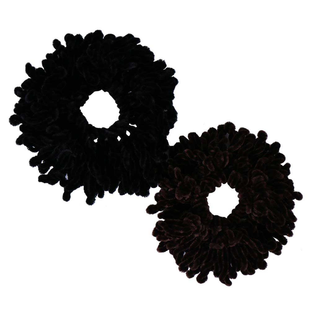 LMVERNA Scrunchie Volumizing Hijab Plain Big Hair Ring Tie Bun Clip Hijab Scarf Volumizer Scarf (Brown)