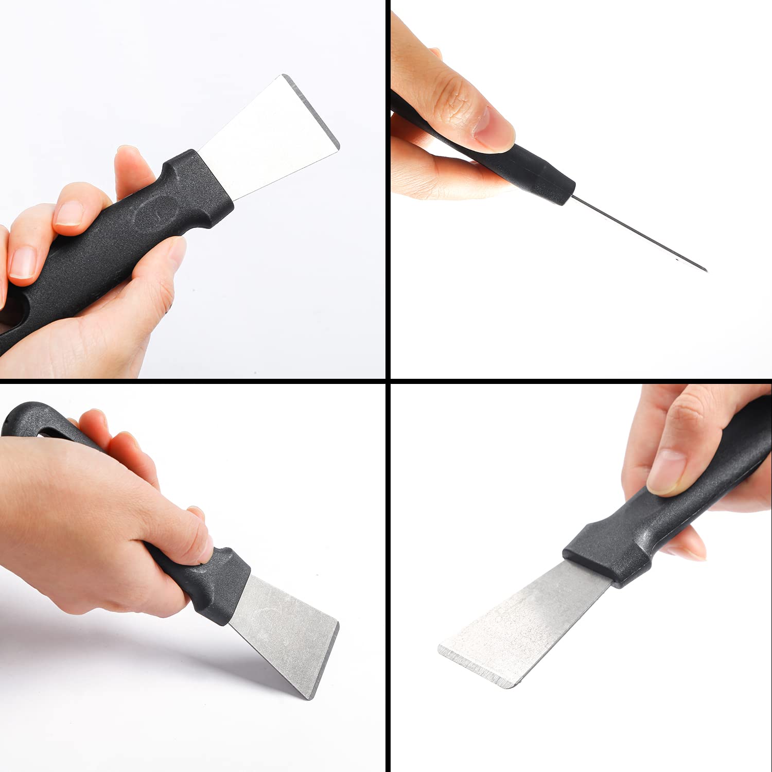 Small Wire Brush Set,8 Packed Heavy Duty Metal Scraper and Brass/Stainless Steel/Nylon Wire Brushes for Cleaning Rust,Welding Slag,Paint and Dust
