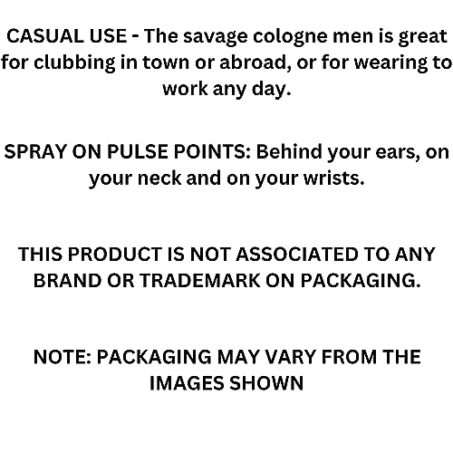 Lomitin Savage Pour Home & Lion Versatile Red Flame Cologne for Men, Eau De Toilette Natural Spray, (Inspired by Sauvage & Versase Red Flame) 3.4oz Fl Oz/100ml each