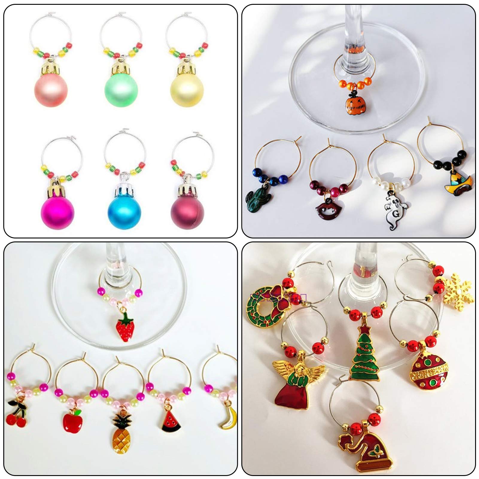 TOAOB 100pcs Wine Glass Charm Rings 25mm Gold Plated Open Earring Beading Hoop Party Favor