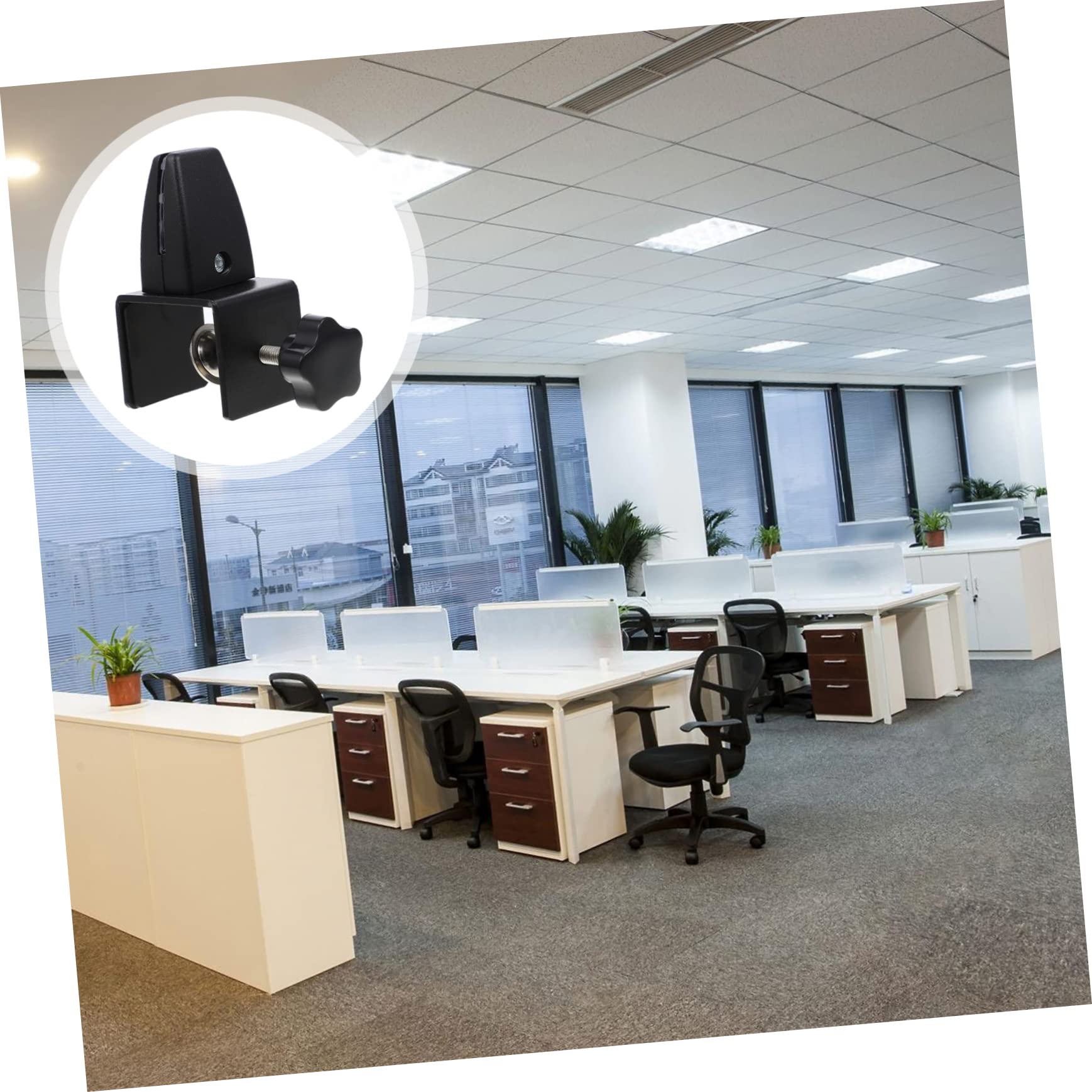 MAGICLULU 2pcs Partition Clip Glass Office Desk Mount Desk Partition Clamp Privacy Panel Clamp Adjustable c Shape Clamp Acrylic Desk Privacy Panel Clip Desktop Divider Aluminum Alloy