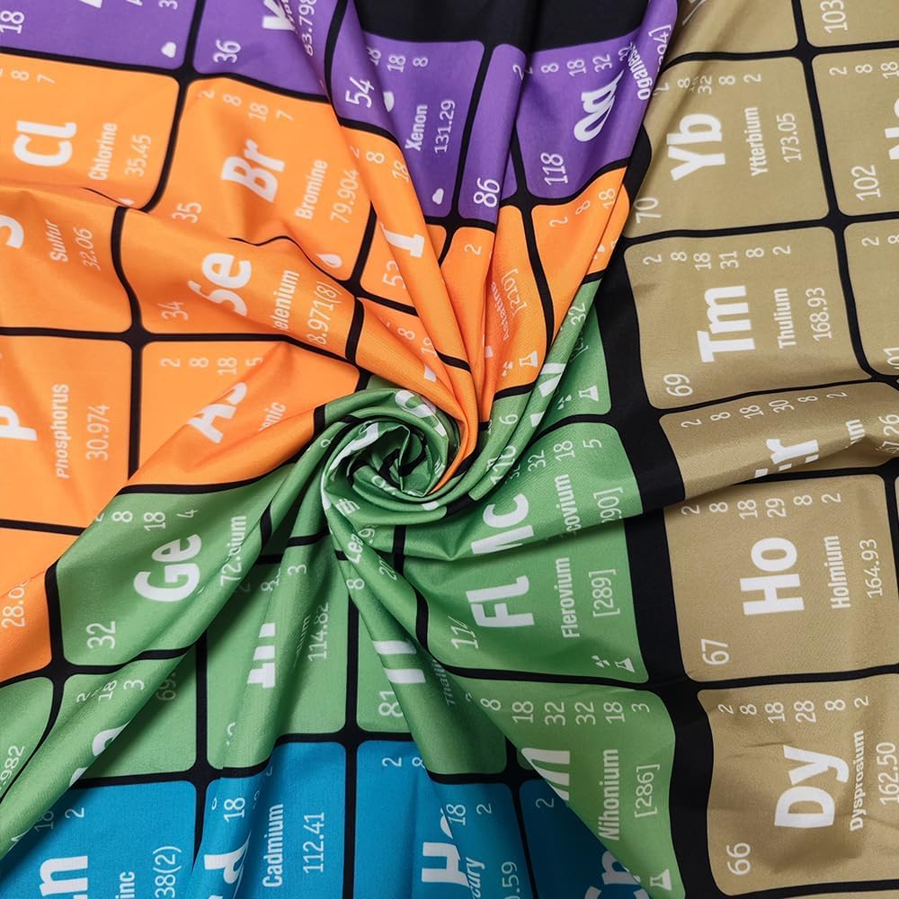 Periodic Table Tapestry, Educational Tapestry Science Chemistry Chart Poster for Teachers, Students, Periodic Table of Elements Tapestry for Classroom Bedroom Living Room Dorm Decor 60 x 51Inch