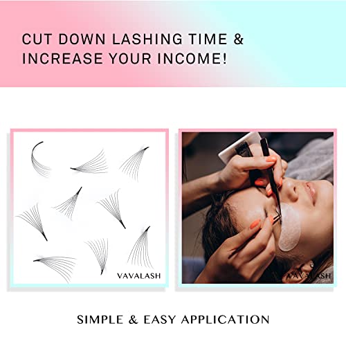 VAVALASH 1000 Fans Premade Fans Eyelash Extensions 9-16mm Mixed Length Premade lash Fans 5D 8D 10D 14D Handmade Promade Loose Fans Thin Base Premade Volume Lash Extension(10D-0.07-D-9-16mm)
