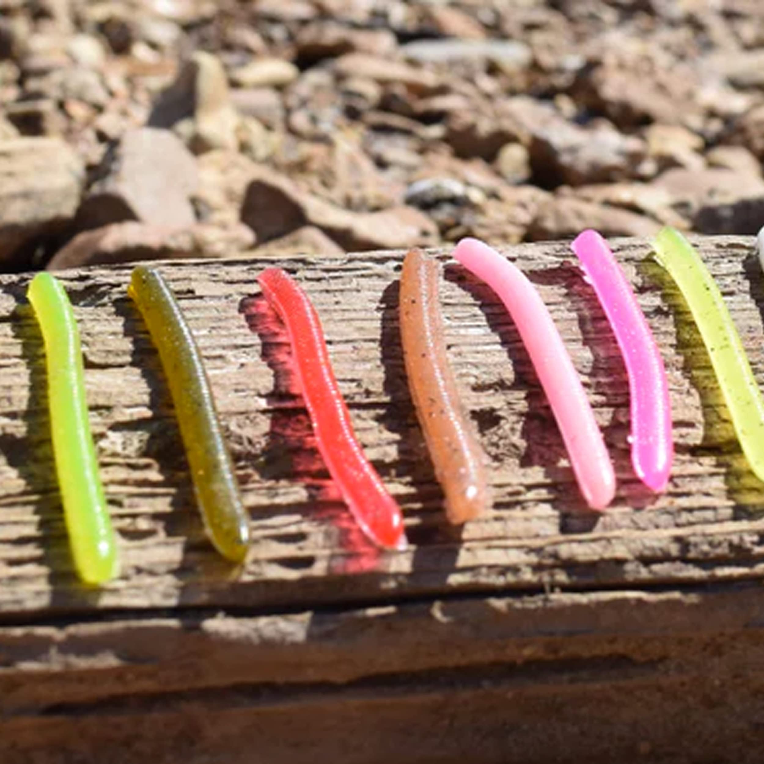 Tackle HD Pro Striker Trout Worm 135-Piece Soft Plastic Fishing Lure Kit with Hooks and Weights