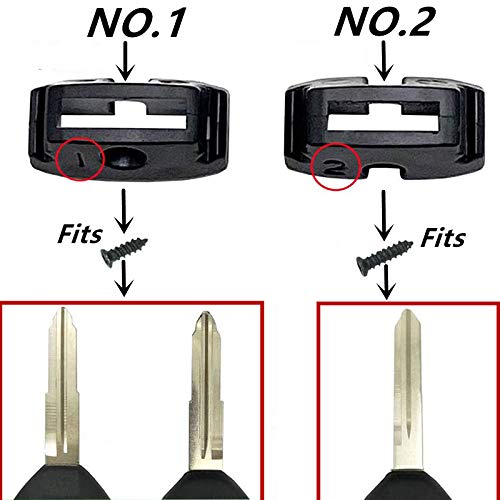 No Need to Cut Key Fob Shell Case Fit for Mitsubishi Eclipse Outlander Galant Endeavor Lancer Replacement Keyless Entry Remote Car Key Fob Cover Housing with Button Pad (1pcs)