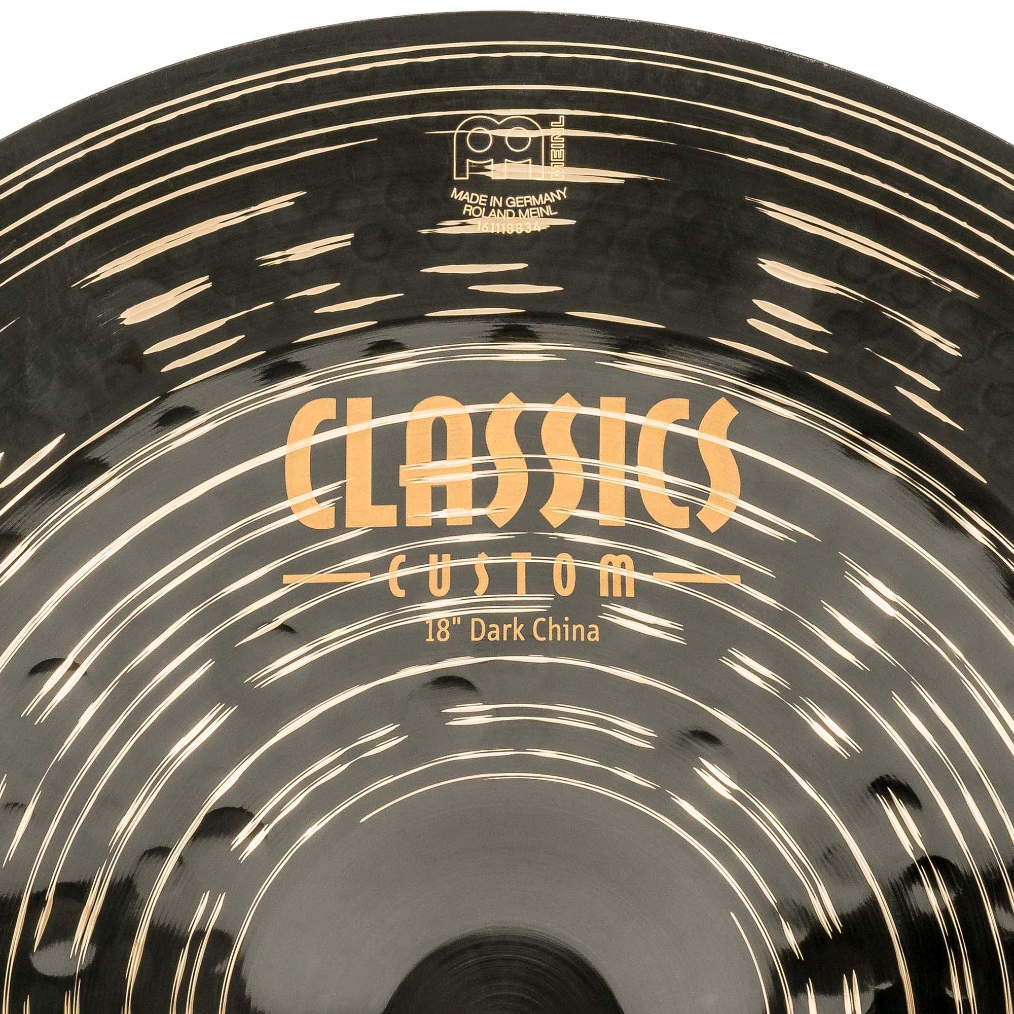 Meinl 18" China Cymbal - Classics Custom Dark - Made in Germany, 2-YEAR WARRANTY (CC18DACH)