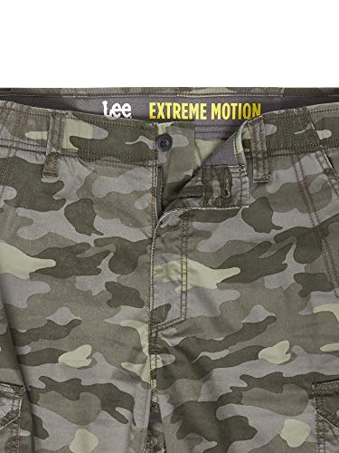 Lee Men's Extreme Motion Crossroad Cargo Short, Woodland Camo, 42