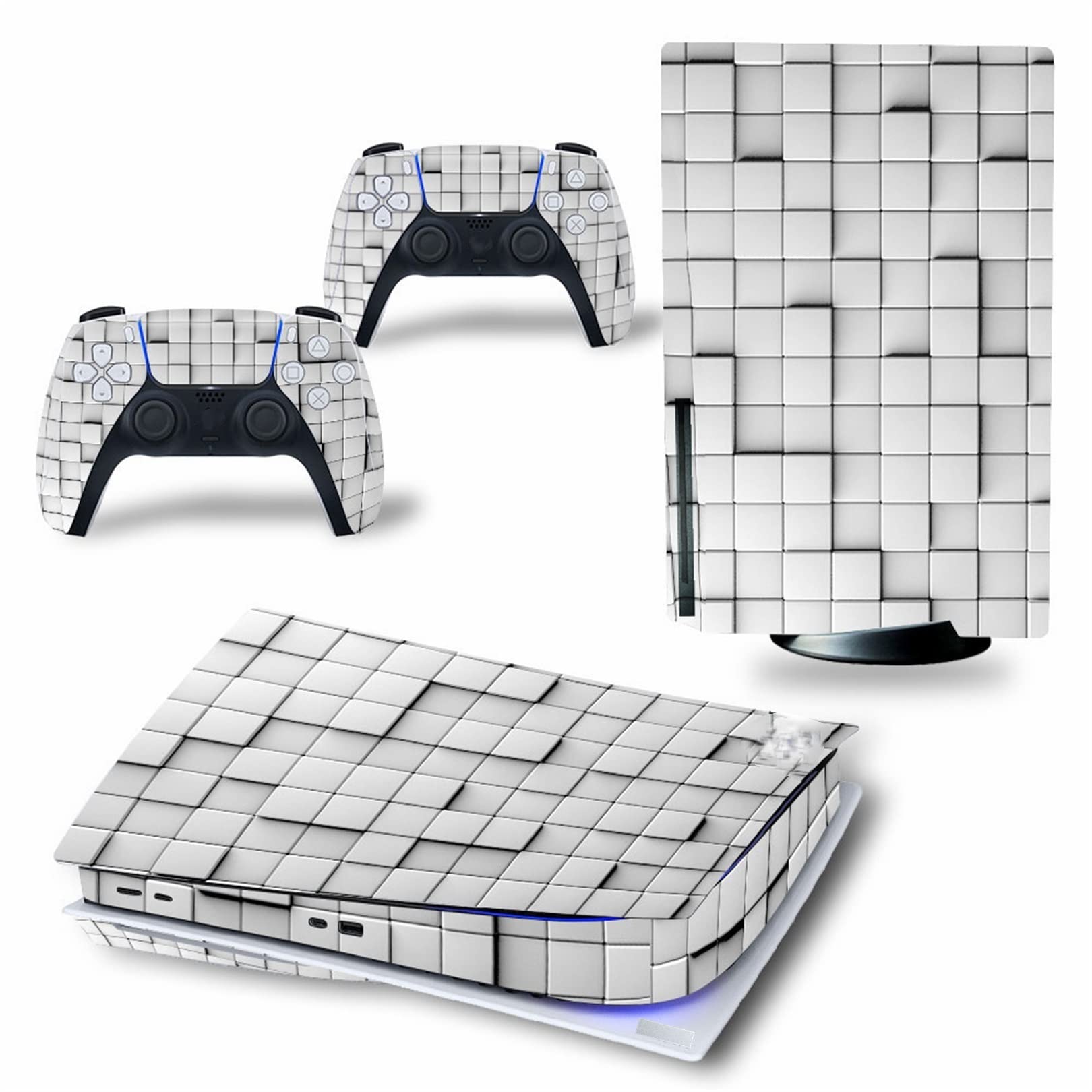 WREXIL LEEWEE for PS5 Skin Disc Edition & Digital Edition Console and Controller Vinyl Cover Skins Wraps Scratch Resistant, Compatible with for PS5 558510 No Foaming (Size : Digital Edition)