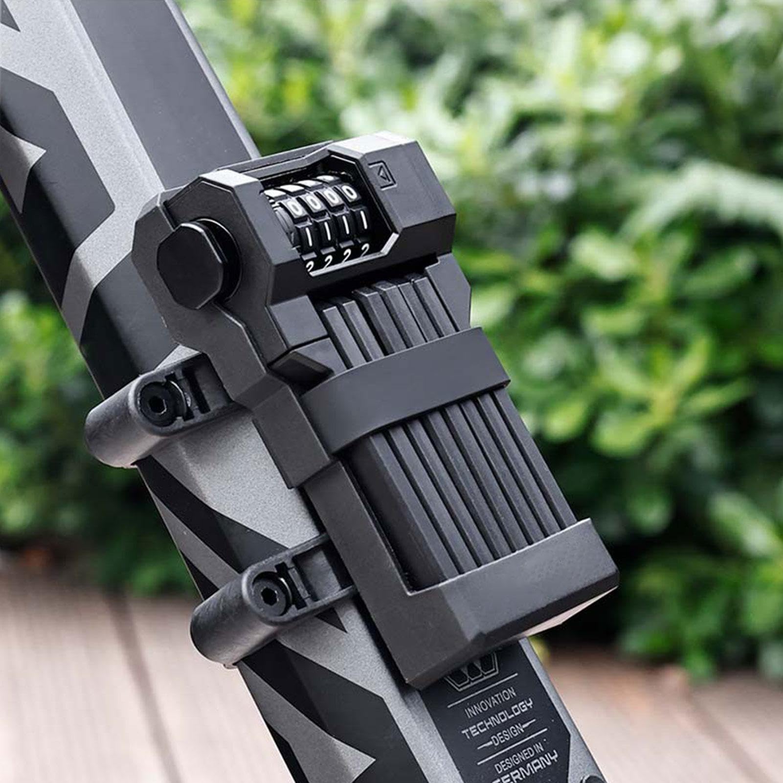 Lock, Steel Combination Chain Locks, Foldable Heavy Duty Security Combination Lock with a Tight Junction, Compact Chain Lock for Scooter, Road, Mountain and Electric Bicycle